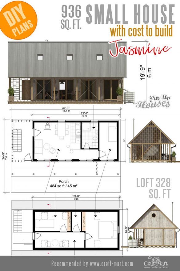 Awesome Small and Tiny Home Plans for Low DIY Budget - Craft-Mart