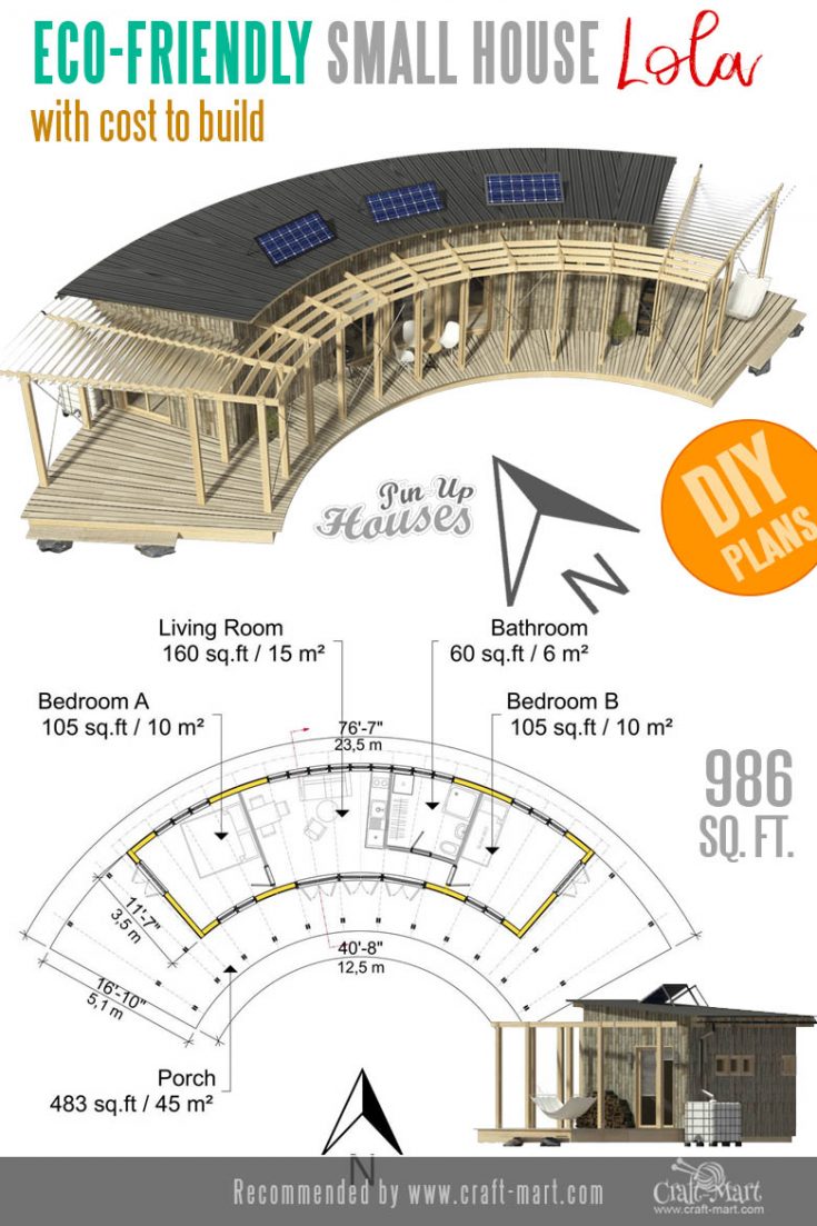 Awesome Small and Tiny Home Plans for Low DIY Budget - Craft-Mart