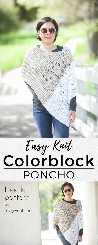 GarterStitch_easy-knit-colorblock-poncho-pin - Craft-Mart