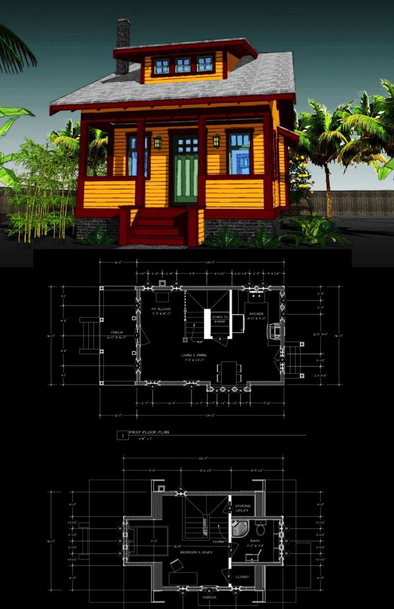 27 Adorable Free Tiny House Floor Plans - Craft-Mart