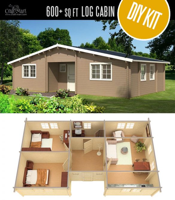 Tiny Log Cabin Kits - Easy DIY Project - Craft-Mart