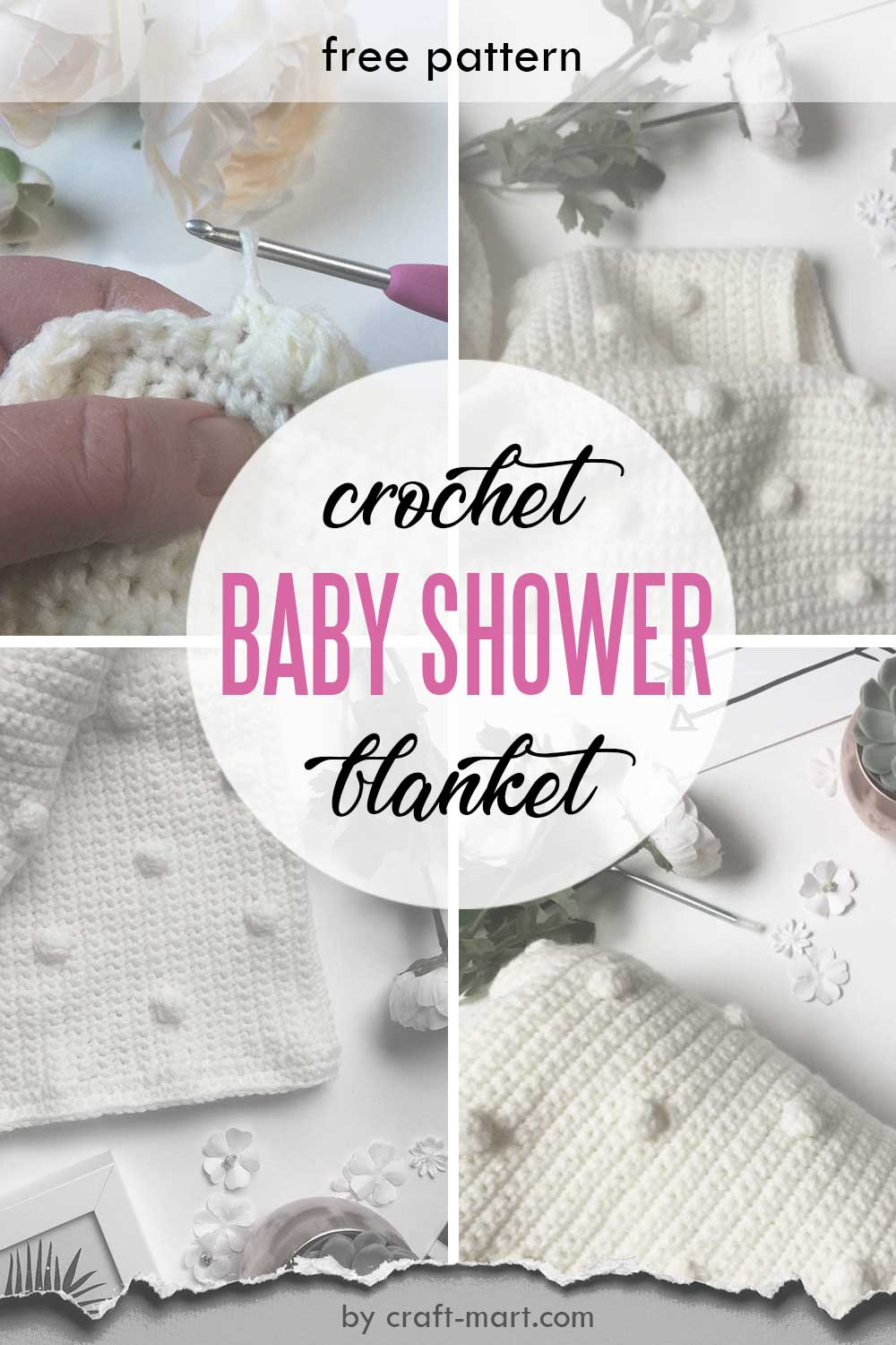 Caroline Crochet Baby Blanket (easy crochet blanket tutorial) - Craft-Mart