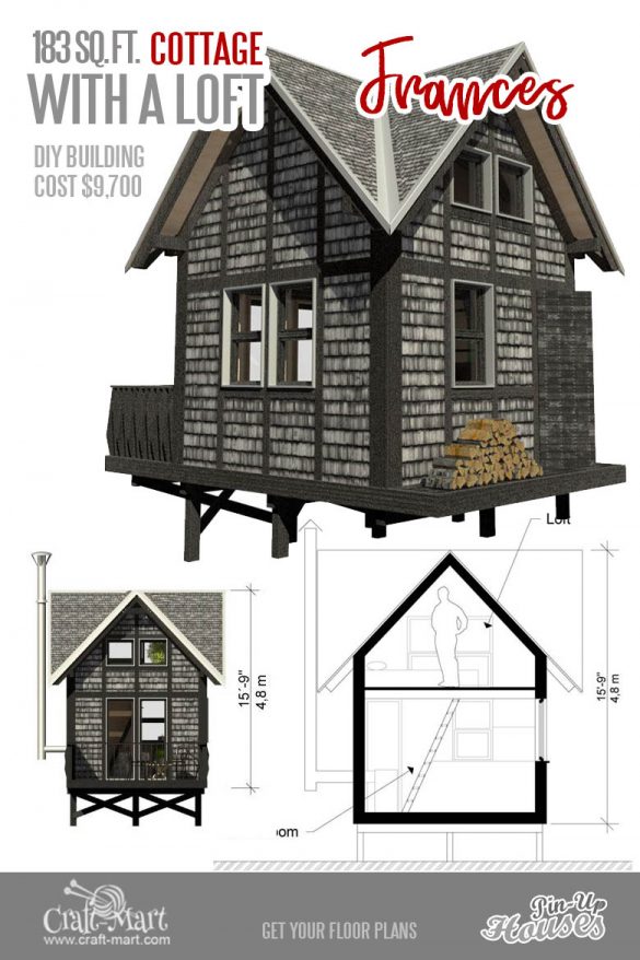 9 Plans of tiny houses with lofts for fun weekend projects - Craft-Mart