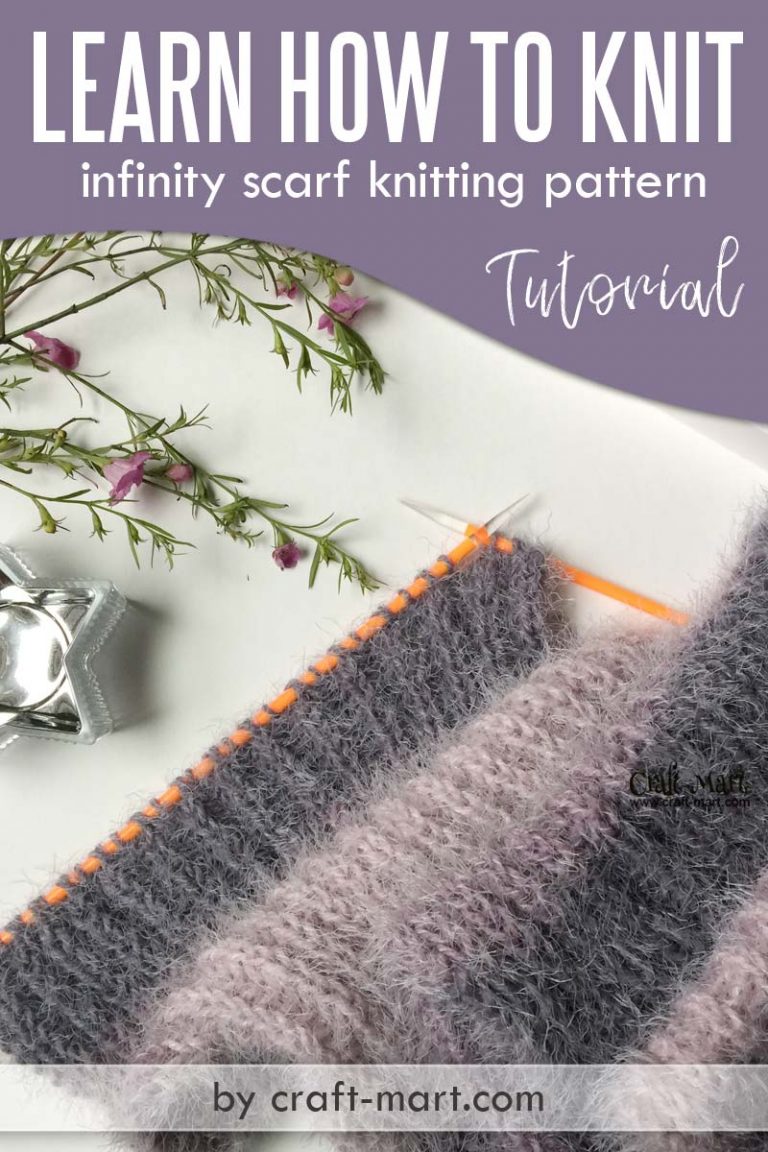 Knit stitch patterns: How to knit an infinity scarf using rib stitch ...
