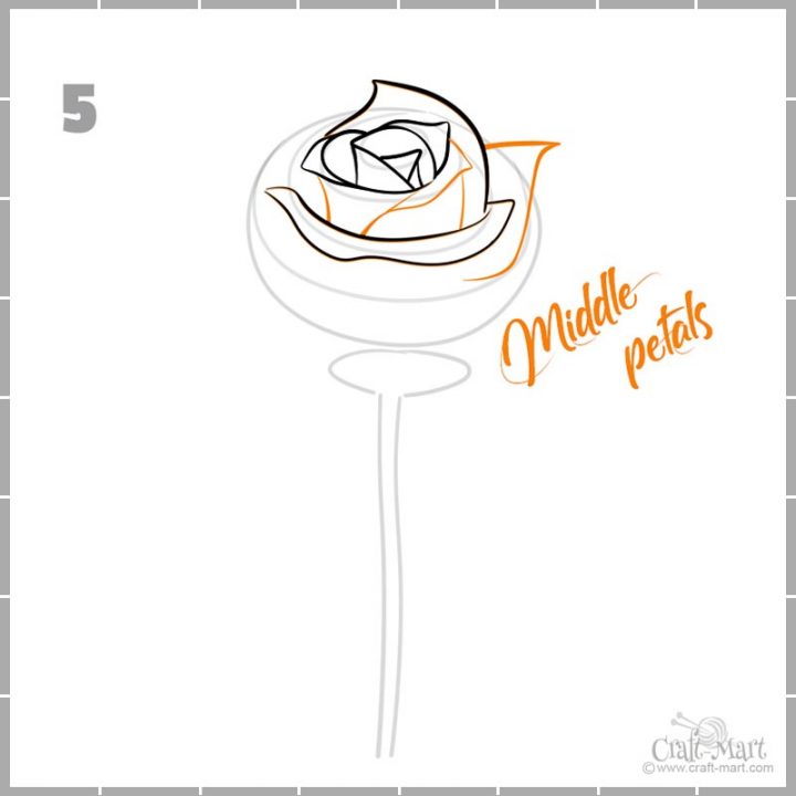 How to draw a rose step-by-step guide for beginners - Craft-Mart