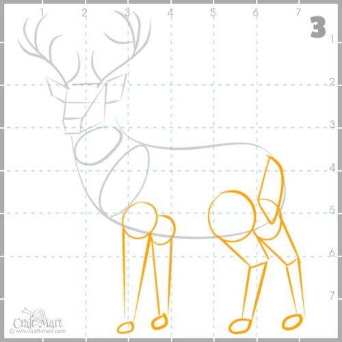 Drawing a deer in 10 steps - easy tutorial - Craft-Mart