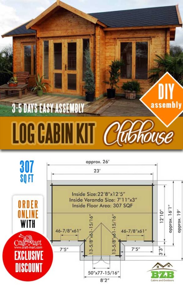 Tiny Log Cabin Kits - Easy DIY Project - Craft-Mart