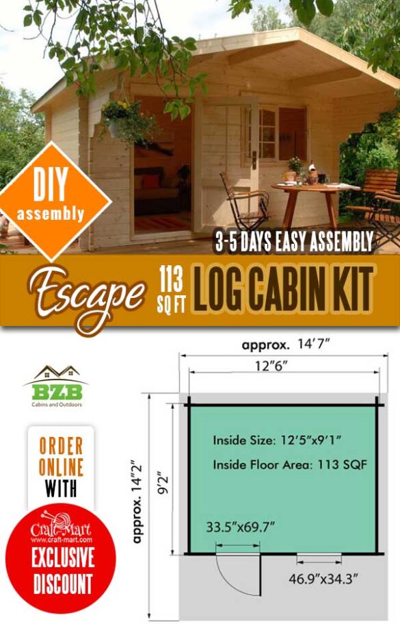 Tiny Log Cabin Kits - Easy DIY Project - Craft-Mart