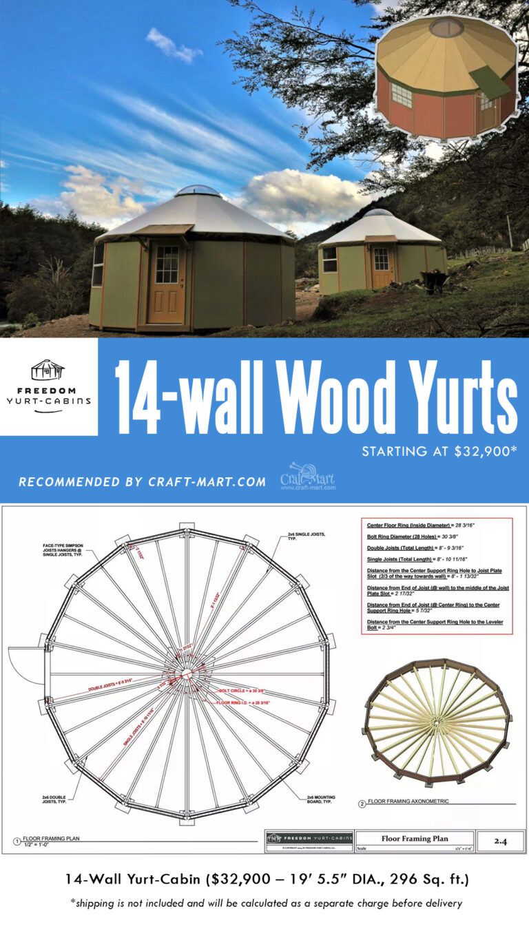 Coolest Wooden Yurt Kits for Sale You Can Assemble in 3-5 Days! - Craft ...