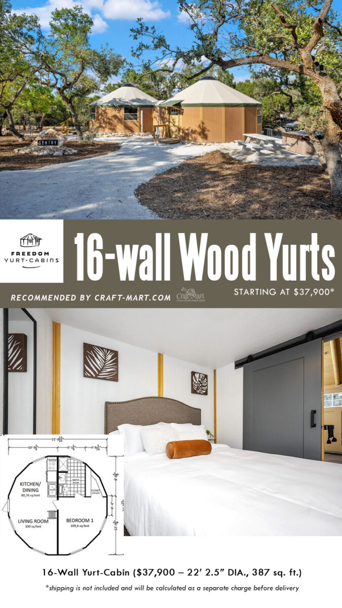 Coolest Wooden Yurt Kits for Sale You Can Assemble in 3-5 Days! - Craft ...