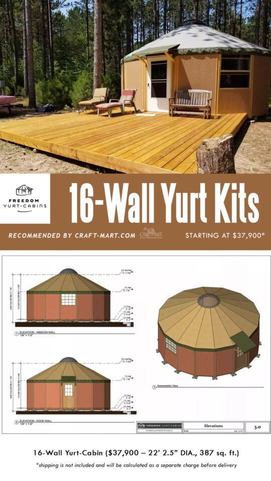 Coolest Wooden Yurt Kits for Sale You Can Assemble in 3-5 Days! - Craft ...