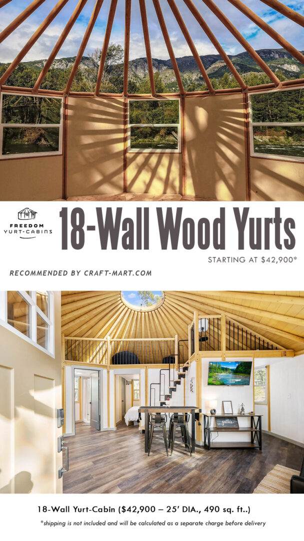 Coolest Wooden Yurt Kits for Sale You Can Assemble in 3-5 Days! - Craft ...