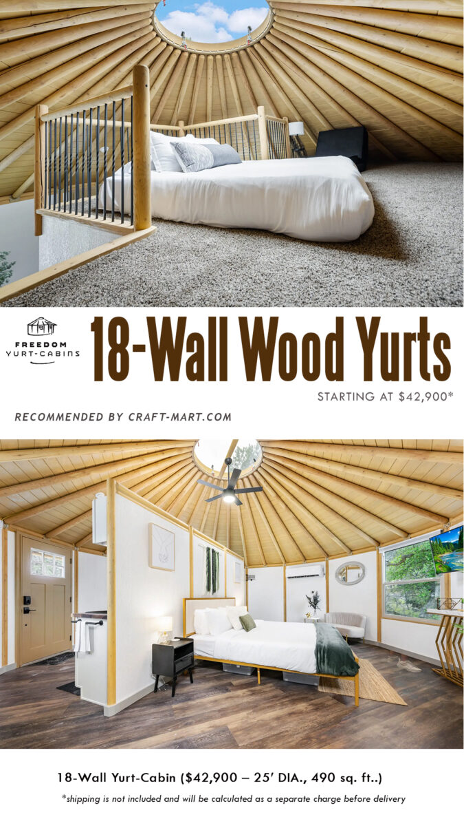 Coolest Wooden Yurt Kits for Sale You Can Assemble in 3-5 Days! - Craft ...