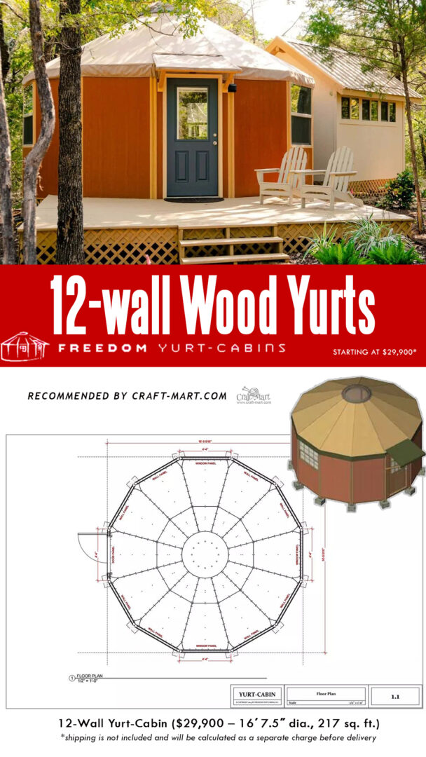 Coolest Wooden Yurt Kits for Sale You Can Assemble in 3-5 Days! - Craft ...