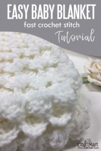 Easy Crochet Baby Blanket (White Waves) - Craft-Mart