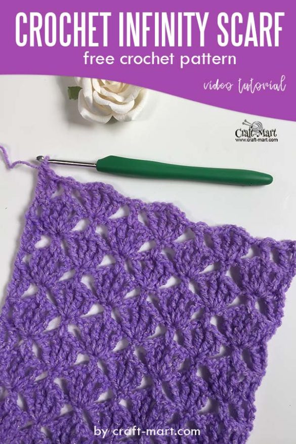 Easy Crochet Infinity Scarf Pattern (for spring and summer) - Craft-Mart