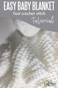 Easy Crochet Baby Blanket (White Waves) - Craft-Mart