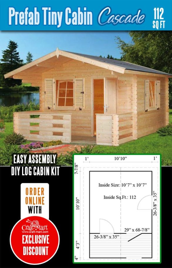 Tiny Log Cabin Kits - Easy DIY Project - Craft-Mart