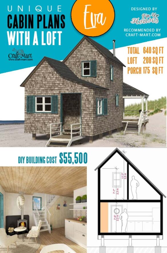 10 unique plans of tiny homes and cabins with loft - Craft-Mart