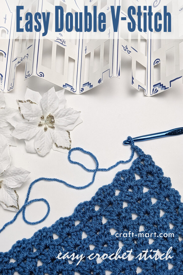 Easy Crochet Stitch: Double V-stitch - Craft-Mart