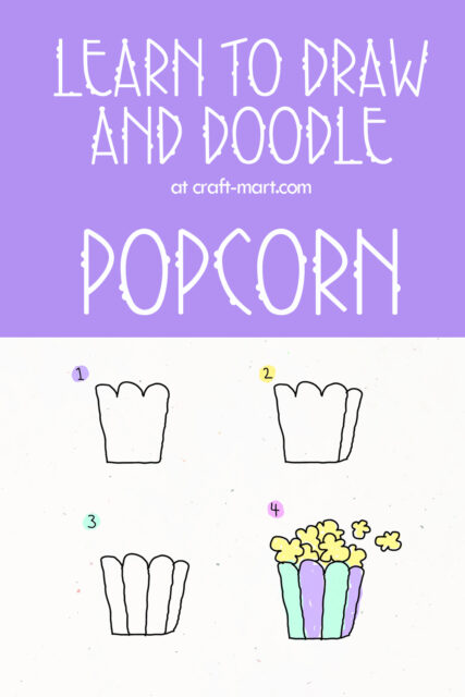 How to Draw Popcorn - Craft-Mart