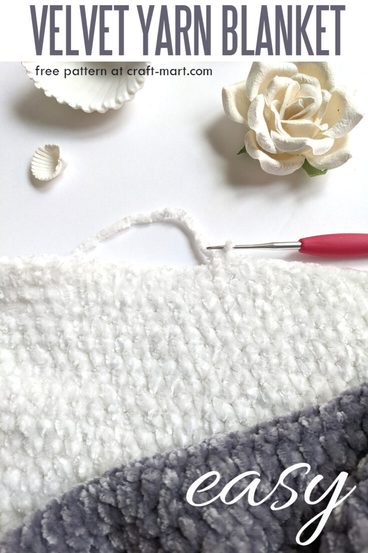 Bernat Velvet Yarn Crochet Pattern: Modern Color Blocks - Craft-Mart