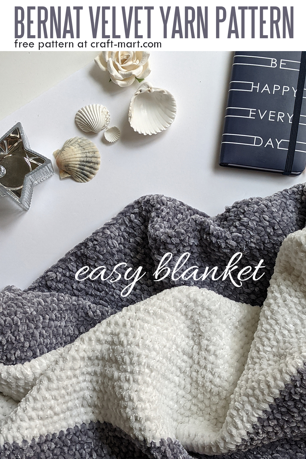 Bernat Velvet Yarn Crochet Pattern: Modern Color Blocks - Craft-Mart