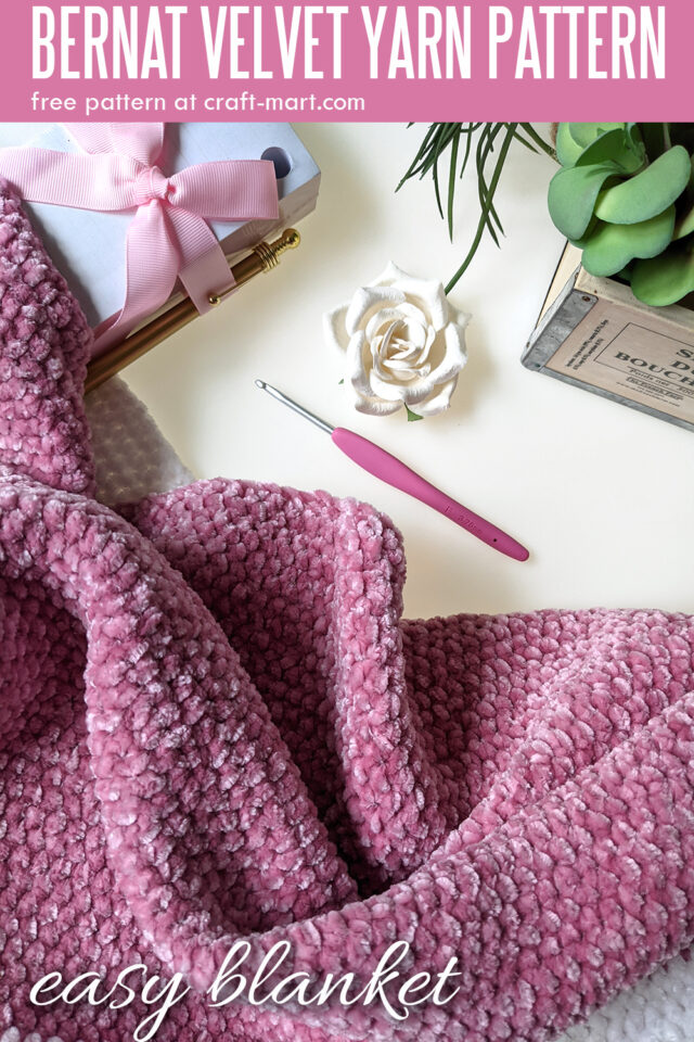 Bernat Velvet Yarn Crochet Pattern: Modern Color Blocks - Craft-Mart