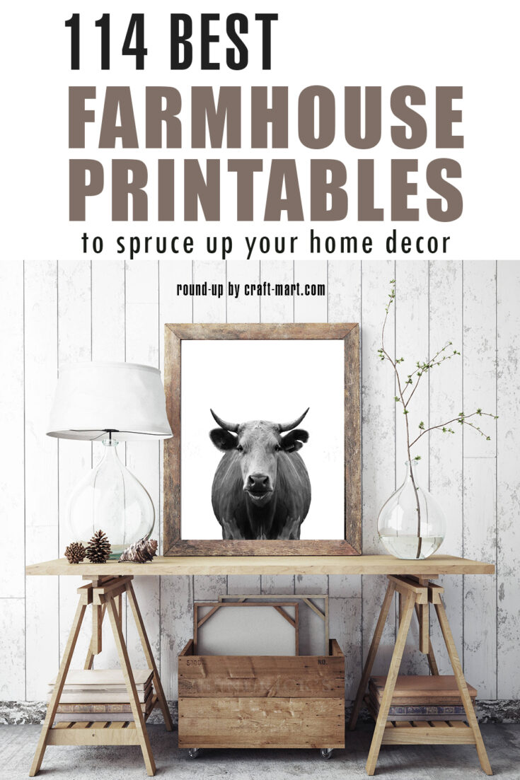100+ Free Farmhouse Printables Fixer-Upper Style