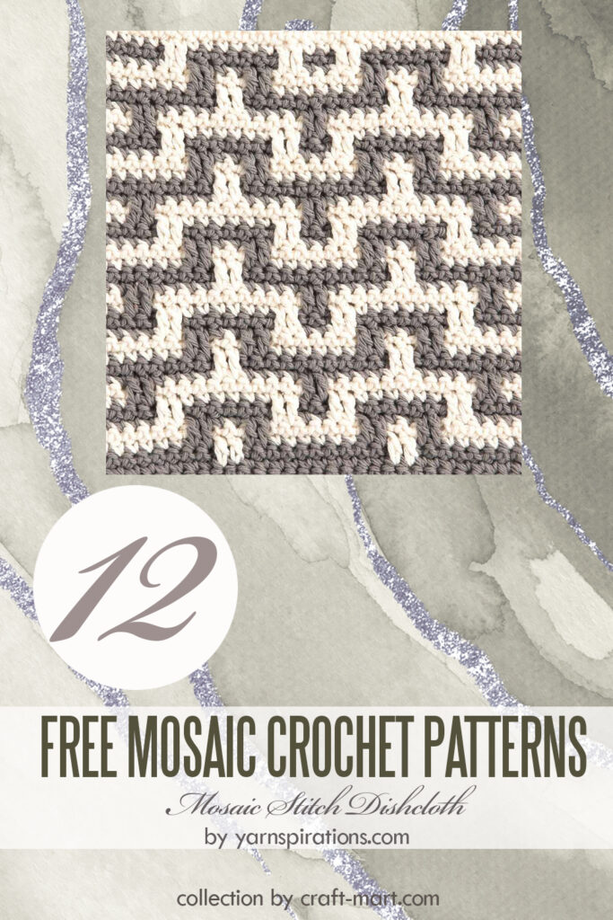 Lily Sugar n Cream Mosaic Stitch Dishcloth Craft Mart Lily Sugar n Cream Mosaic Stitch Dishcloth Craft Mart