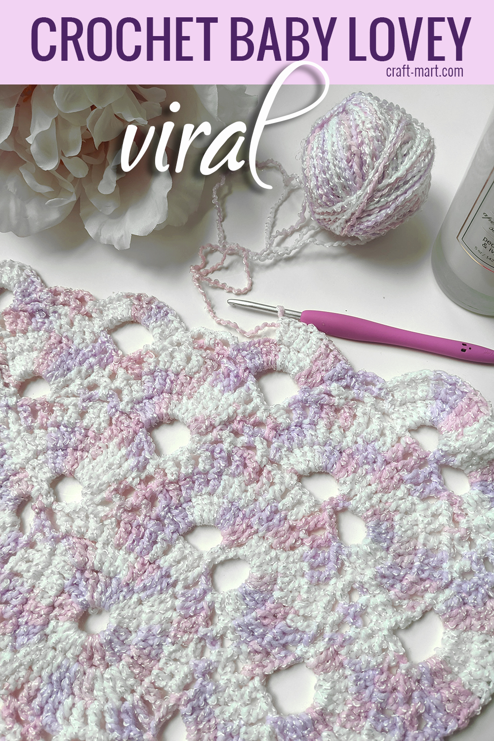 Viral Crochet Baby Lovey Spring Blossoms - Craft-Mart