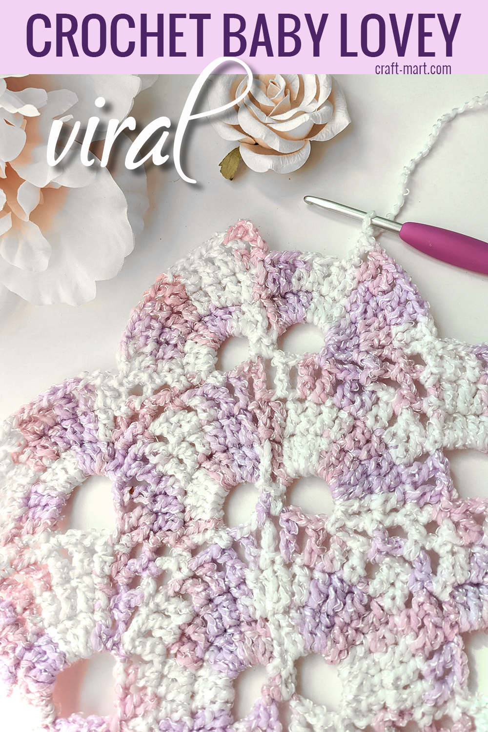 Viral Crochet Baby Lovey Spring Blossoms - Craft-Mart