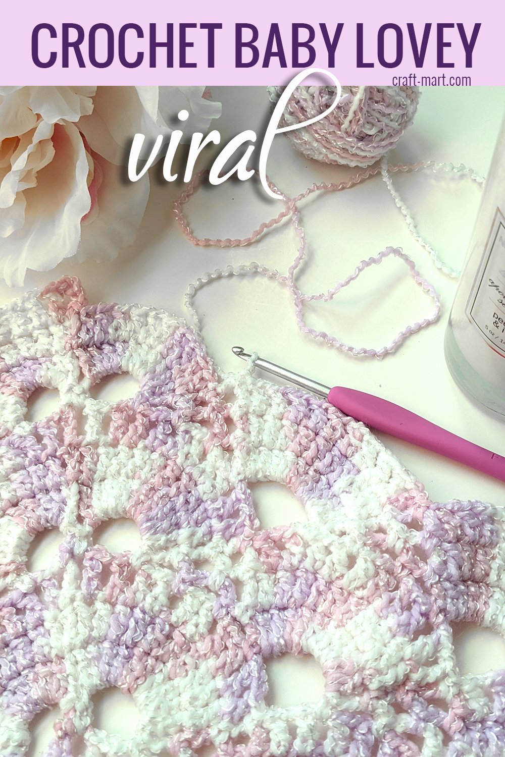 Viral Crochet Baby Lovey Spring Blossoms - Craft-Mart