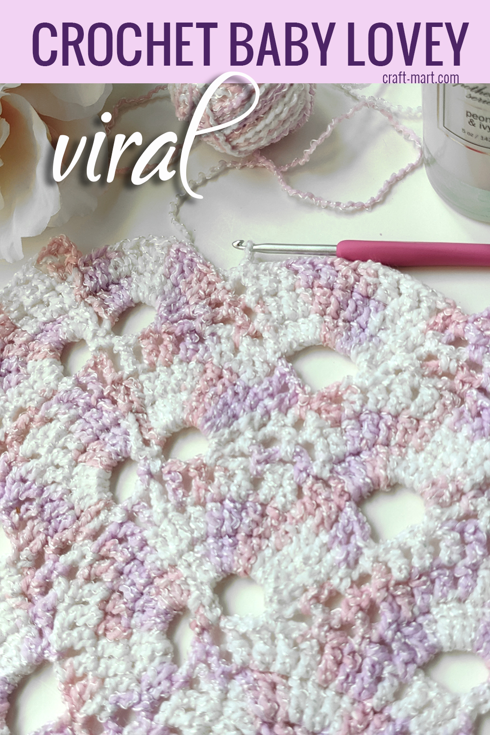 Viral Crochet Baby Lovey Spring Blossoms - Craft-Mart