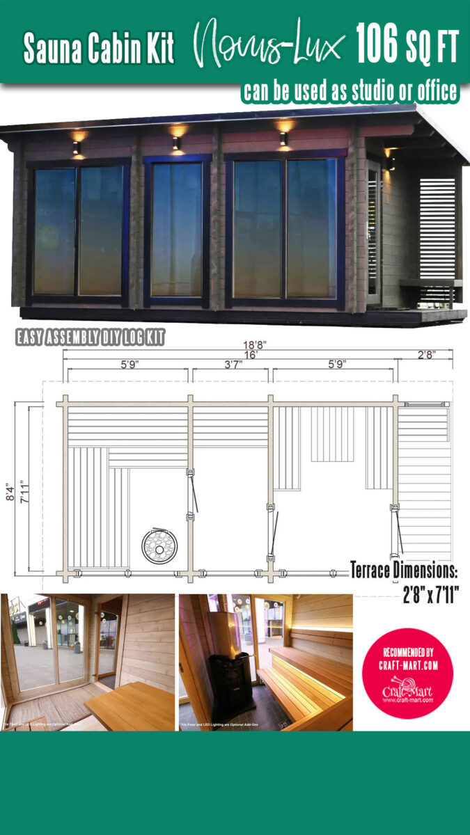Outdoor Sauna Kits that can be used as Stylish ADUs - Craft-Mart