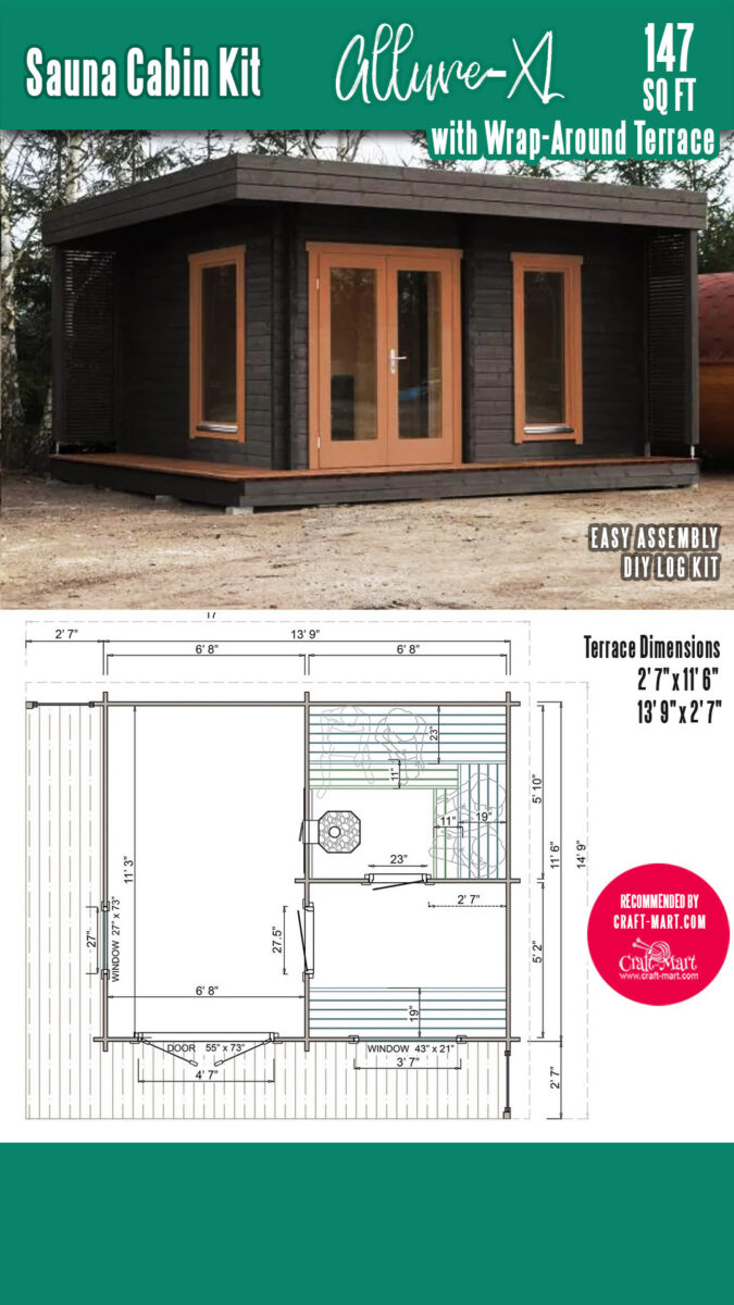 Outdoor Sauna Kits that can be used as Stylish ADUs - Craft-Mart