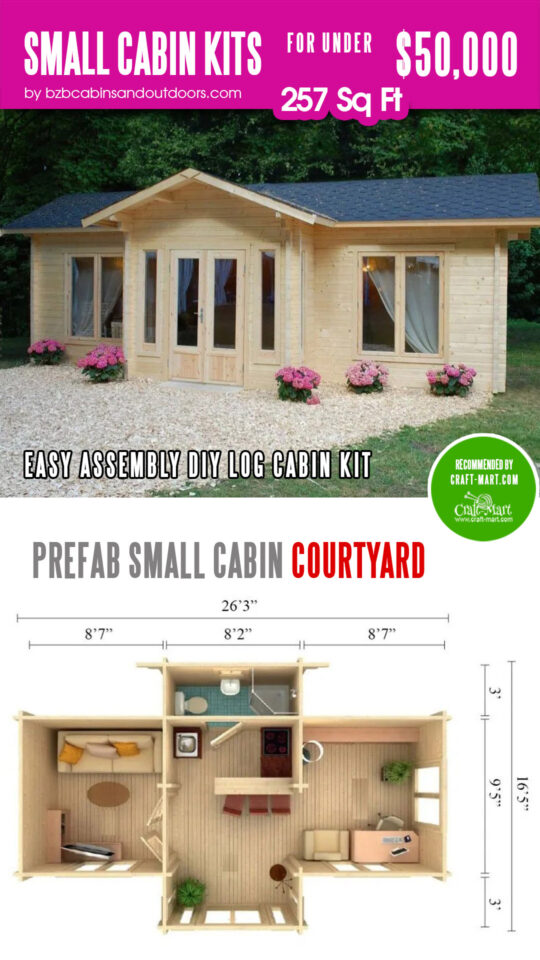 300-small-cabin-kit-courtyard - Craft-Mart