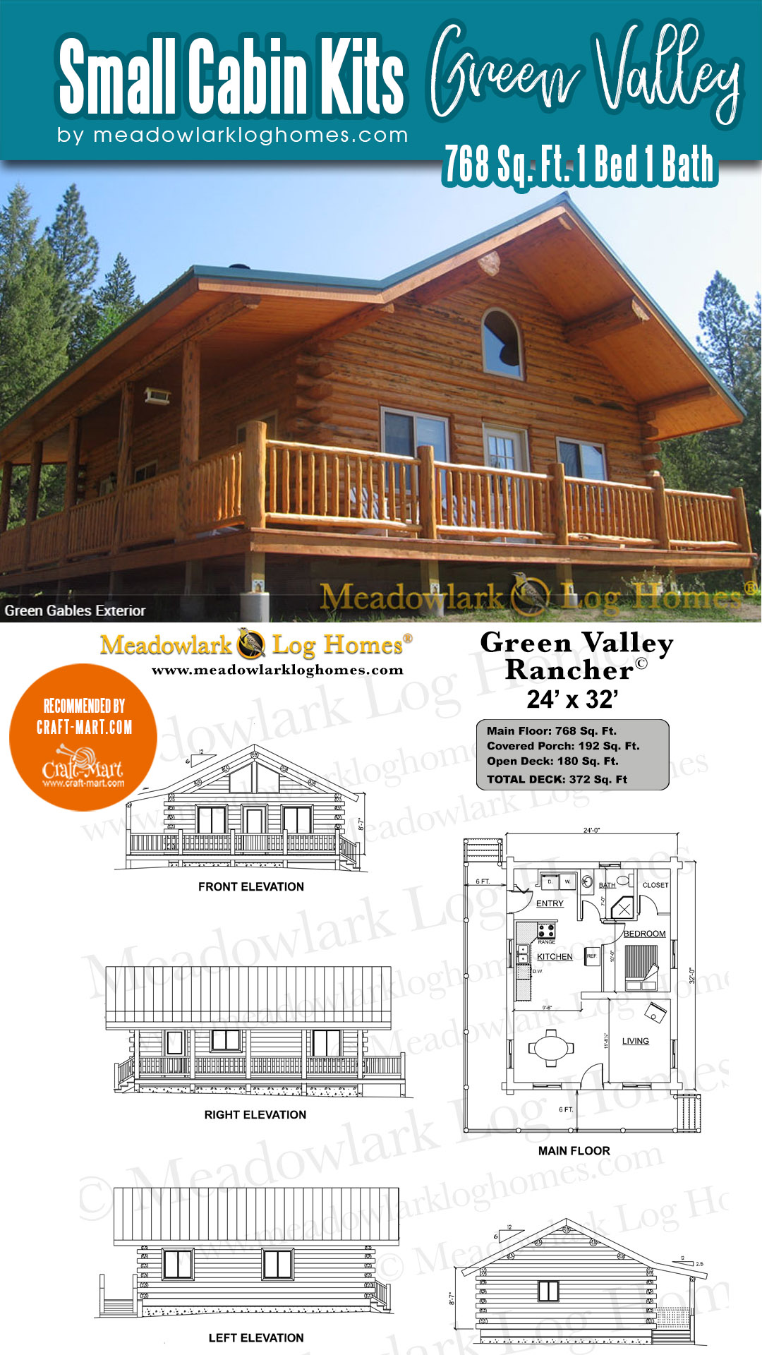 303-Green-Valley-Rancher-small-cabin-kits - Craft-Mart