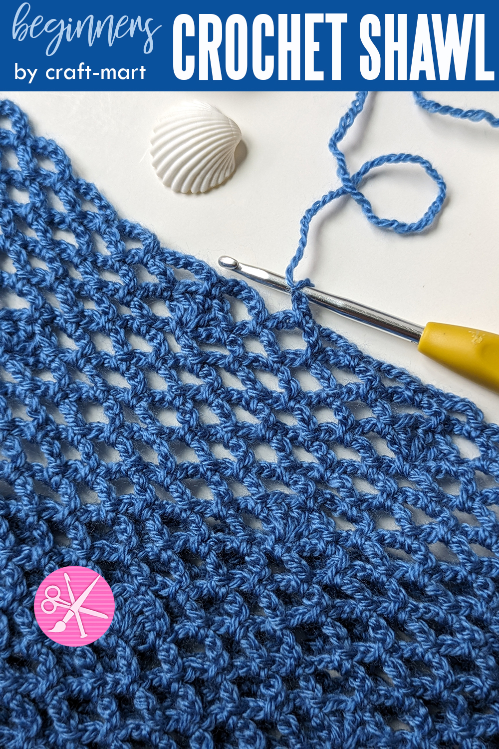 Beginners Crochet Shawl - Free, Easy, Simple Pattern - Craft-Mart