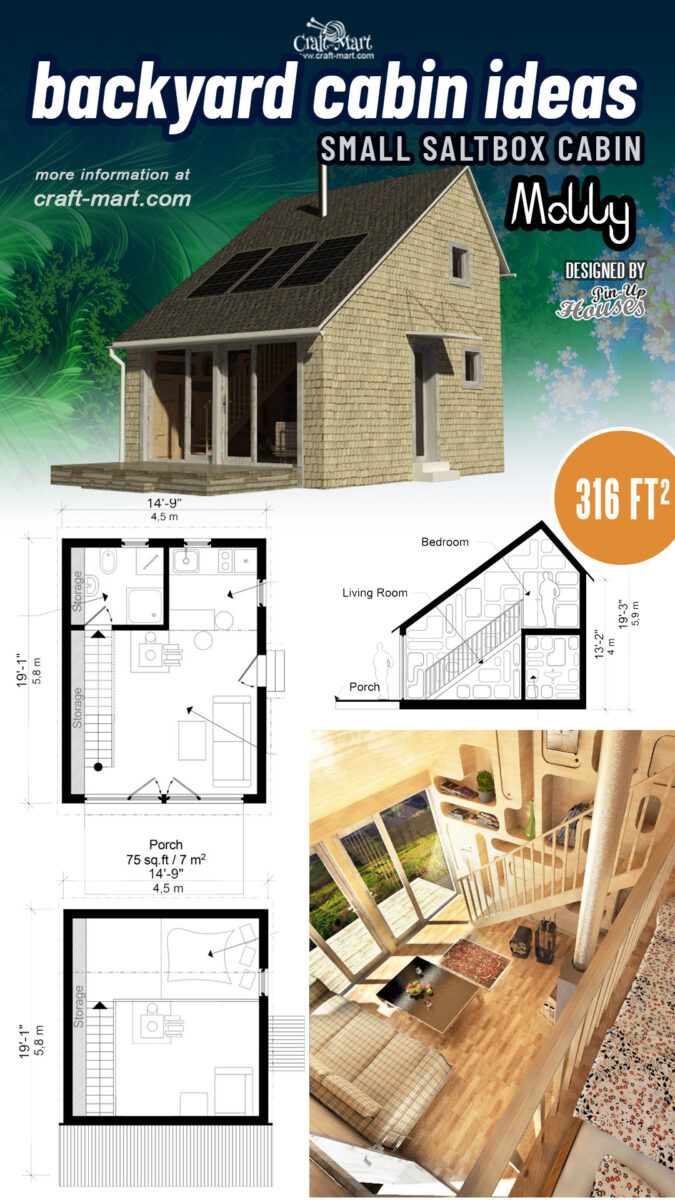 143-9-Molly Small Saltbox-cabin-idea-2 - Craft-Mart