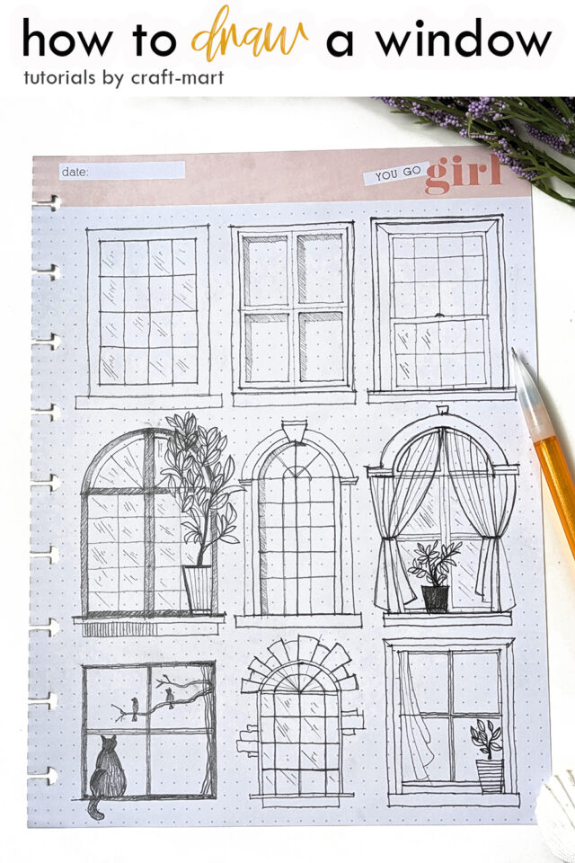 How to Draw a Window - easy step-by-step art tutorials - Craft-Mart