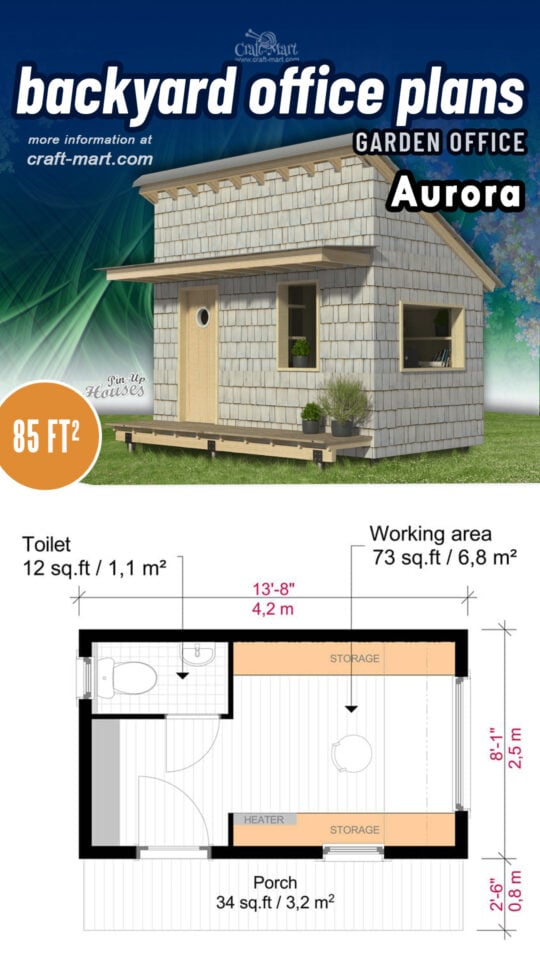 15+ Modern Backyard Office Plans to Build and DIY - Craft-Mart