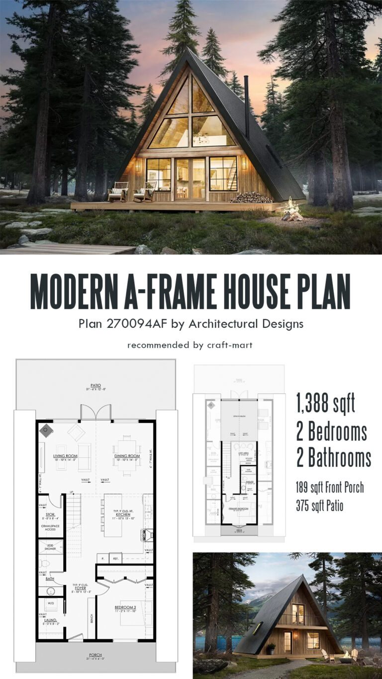 12+ Modern A-Frame Cabin Plans, Homes, Tiny Houses - Craft-Mart