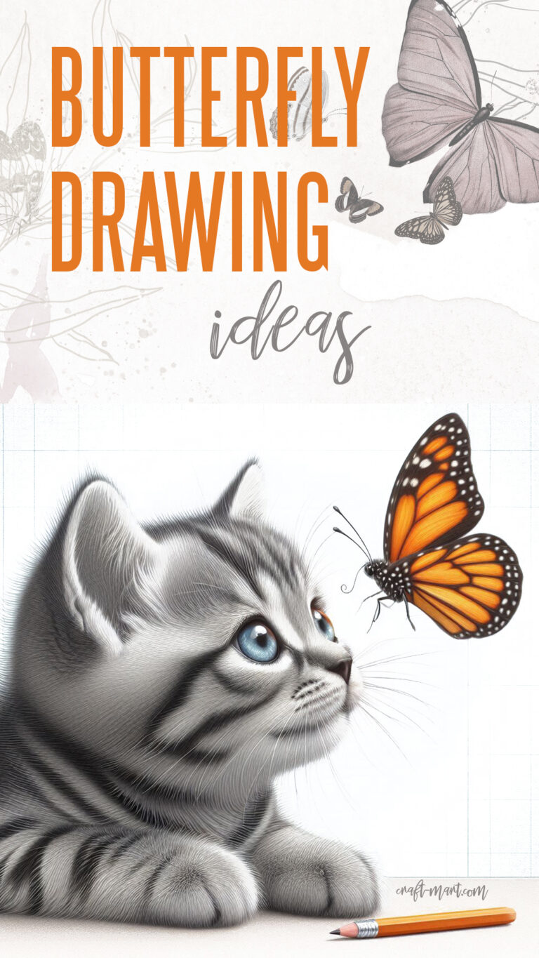 27+ Easy Butterfly Drawing Ideas for creative art projects - Craft-Mart