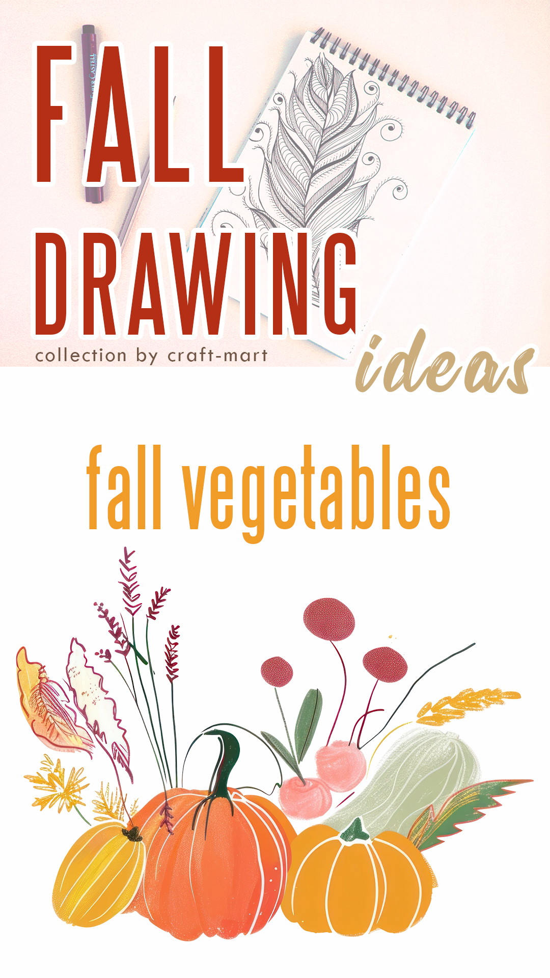 Harvest Vegetables Drawing Idea - Craft-Mart