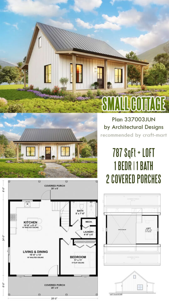 11 Small Cottage House Plans: Charming and Budget-Friendly - Craft-Mart