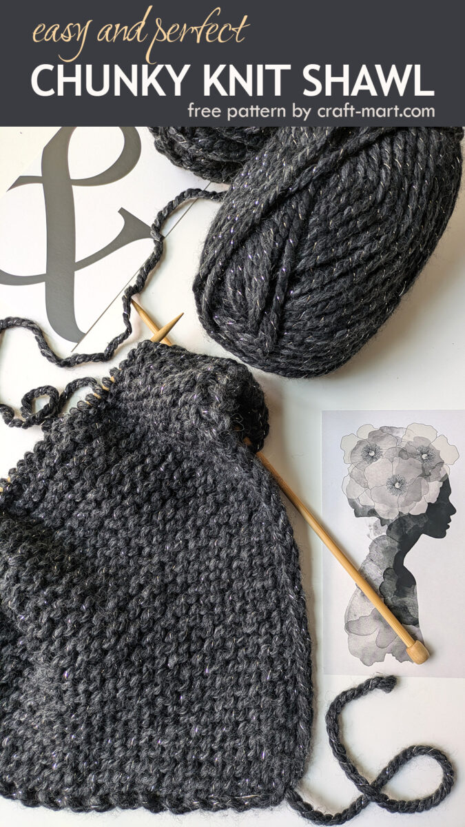Chunky Knit Shawl - Free Pattern - Craft-Mart