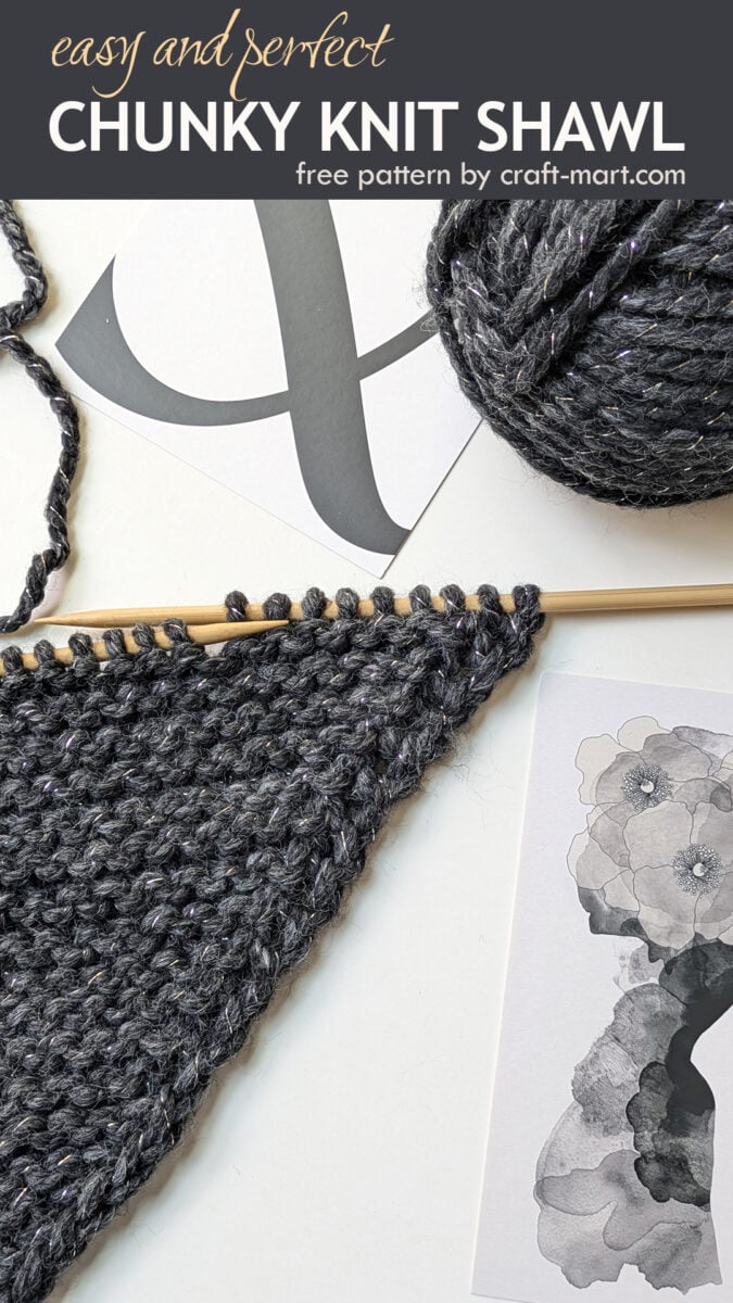 Chunky Knit Shawl - Free Pattern - Craft-Mart
