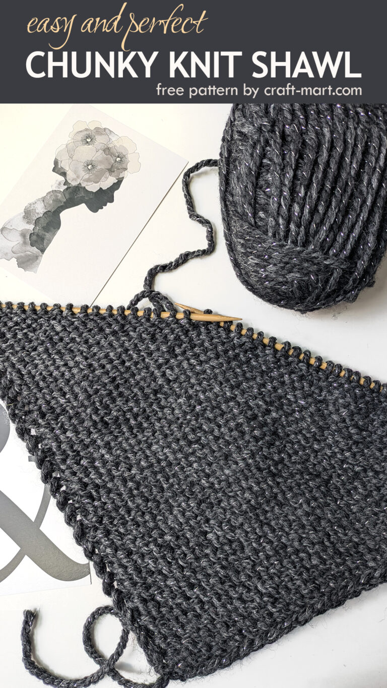 Chunky Knit Shawl - Free Pattern - Craft-Mart
