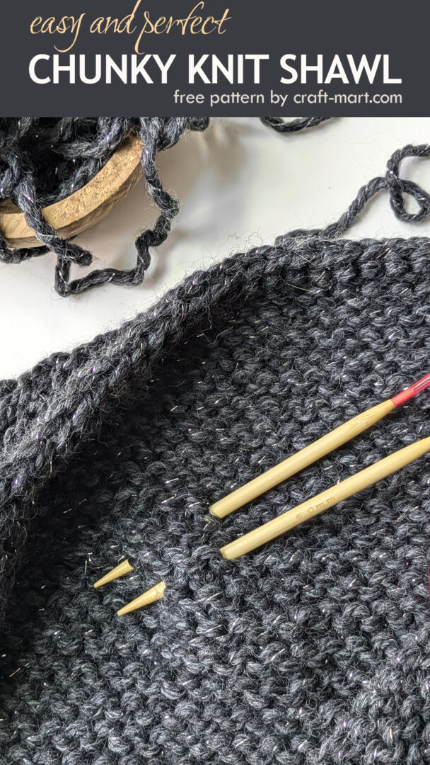Chunky Knit Shawl - Free Pattern - Craft-Mart